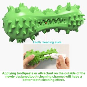 N/C Dog Toothbrush, Dog Toothbrush Toy for Dog Teething Cleaning, Puppy Teething Chew Toys, Dental Oral Care for Small Medium Dogs.(Green)