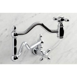 Kingston Brass KS2101AX Heritage Pot Filler, Polished Chrome