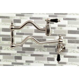 Kingston Brass KS2108PKL Duchess Wall Mount Pot Filler, Brushed Nickel