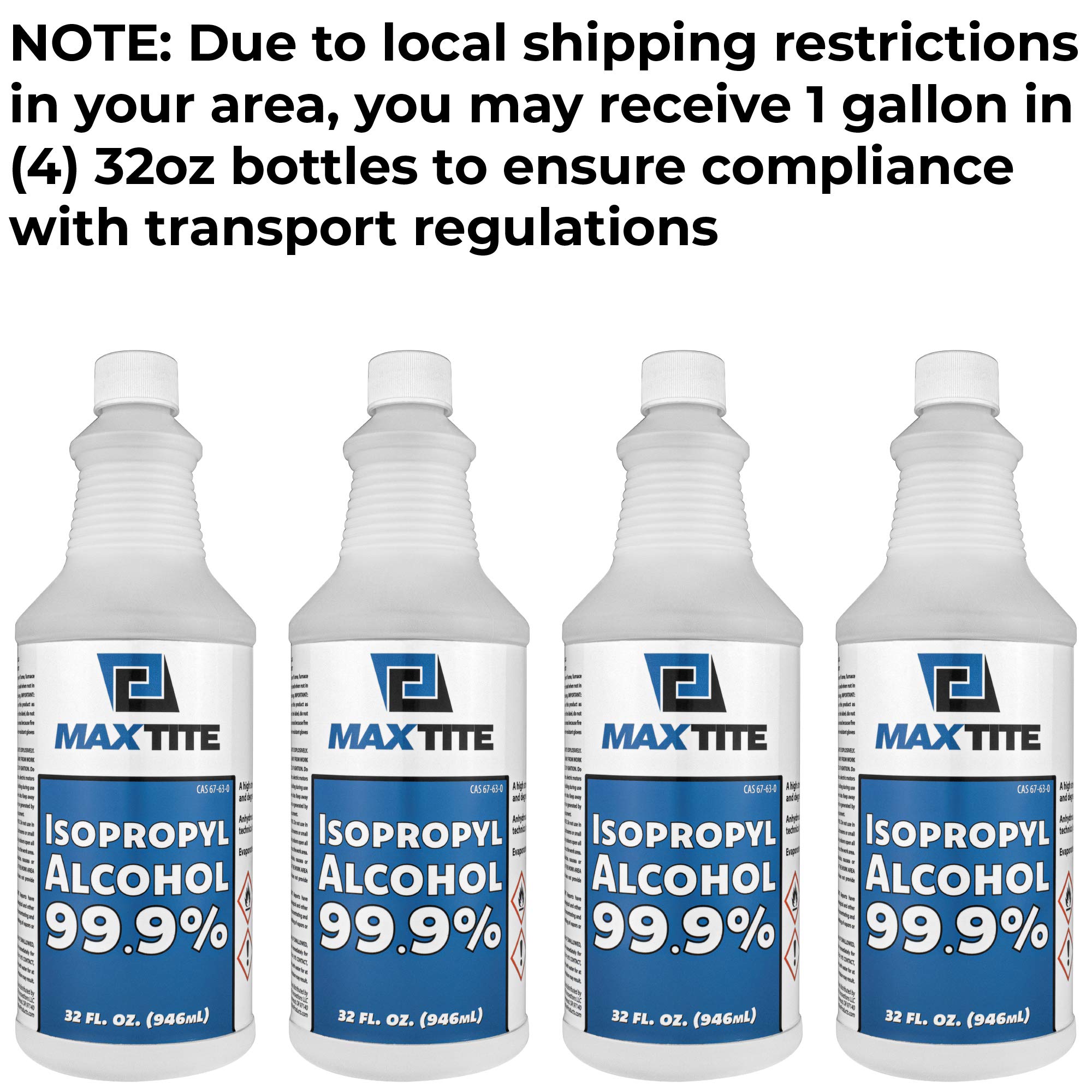 MaxTite Isopropyl Alcohol 99.9% (1 Gallon)