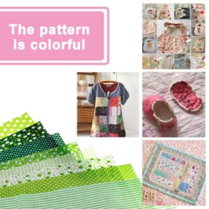 Create idea 8Pcs 50x50cm Green Field Patchwork Fat Quarters Quilting Quilting Prints Cotton Fabric Bundles Squares DIY Sewing Pastoral Style