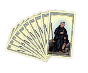 saint peregrine religious holy card- cardstock card with prayer to st peregrine on the back (10 pack)