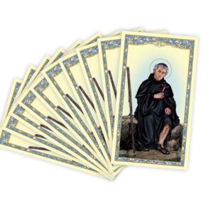 Saint Peregrine Religious Holy Card- Cardstock Card with Prayer to St Peregrine on the back (10 pack)