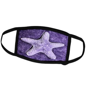 3drose face mask large, purple starfish 1 count (pack of 1)