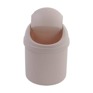 zerdyne 0.7 gallon plastic mini trash can, tiny swing lid waste can, pink