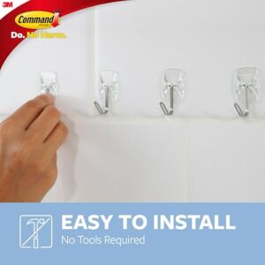 Command Small Clear Wire Toggle Hooks, 40 Hooks and 48 Command Strips, Damage Free Hanging Wall Hooks with Adhesive Strips, Adhesive Hooks for Hanging Christmas Decorations, Holds up to 0.5 lb