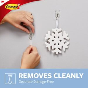 Command Small Clear Wire Toggle Hooks, 40 Hooks and 48 Command Strips, Damage Free Hanging Wall Hooks with Adhesive Strips, Adhesive Hooks for Hanging Christmas Decorations, Holds up to 0.5 lb