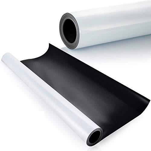 VIBE INK Blank Magnet Sheet 24" Wide - 30 mil Thickness Flexible, Printable, White Vinyl Surface - Safe on Vehicles, Cuts Easily for DIY Craft Projects (10 Ft. Roll)