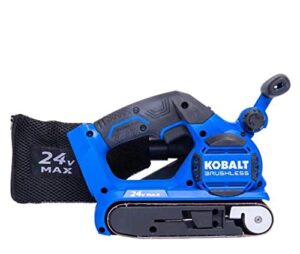 kobalt kobalt 24v max 24-volt brushless cordless belt sander (bare tool)