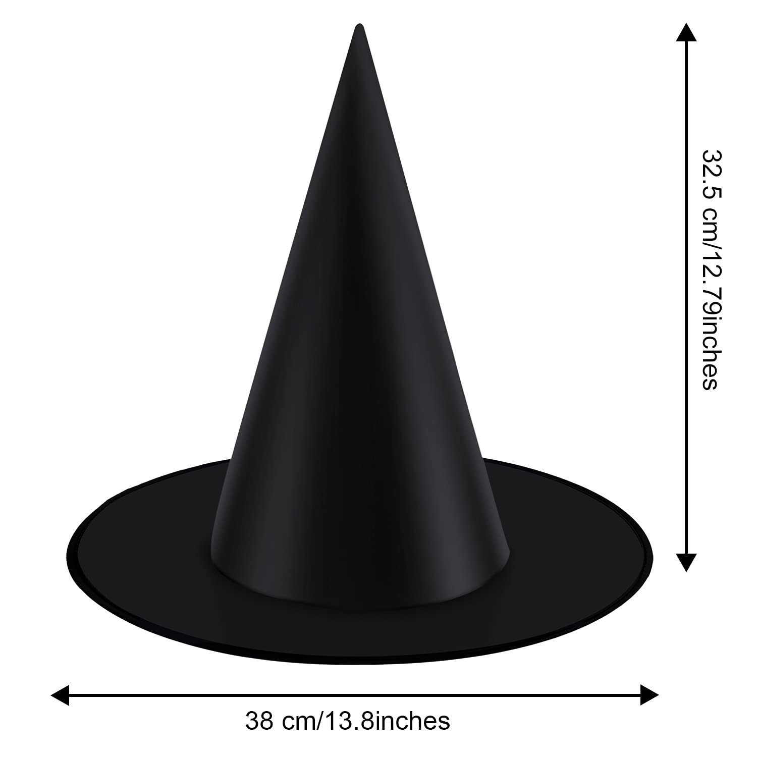 Ruisita 12 Pieces Halloween Black Witch Hat Costume Accessories Halloween Witch Cosplay Hats for Halloween Decoration