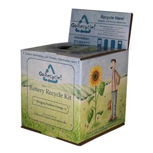 gorecycle large battery recycling box - 50lbs max. - pre-paid return shipping