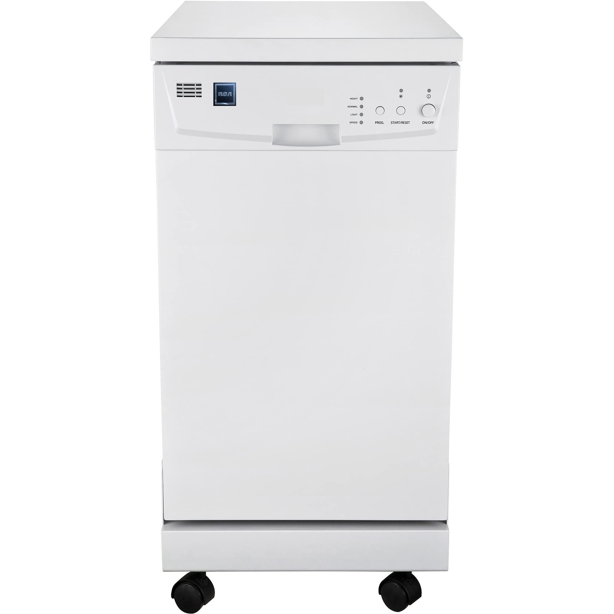 HAMILTON BEACH HBDW180WHITE RDW1809-WHITE RCA RDW1809 Portable Dishwasher, 18in Wide, 8 Place Settings Capacity, White