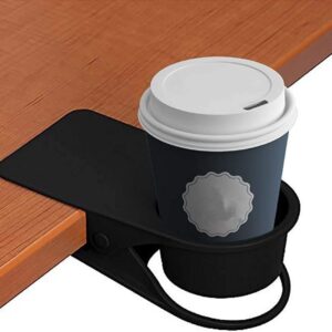 FIRSTONE Drinking Cup Holder Clip - Home Car Office Table Desk Chair Edges Cupholder for Water Drink Beverage Soda Coffee Mug (Black)