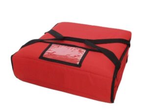 pizza delivery red bag thick insulated - holds up to two 16" or 18" pizzas | thermal bags inc