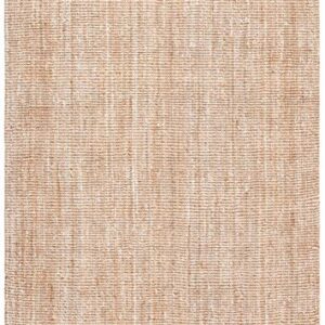 SAFAVIEH Natural Fiber Collection Area Rug - 8' x 10', Natural & Beige, Handmade Woven Fringe Jute, Ideal for High Traffic Areas in Living Room, Bedroom (NF828A)