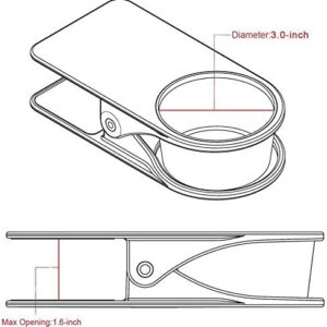 FIRSTONE Drinking Cup Holder Clip - Home Car Office Table Desk Chair Edges Cupholder for Water Drink Beverage Soda Coffee Mug (Black)