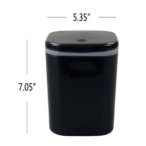 Begale 0.5 Gallon Plastic Mini Garbage Can, Tiny Trash Can with Lid