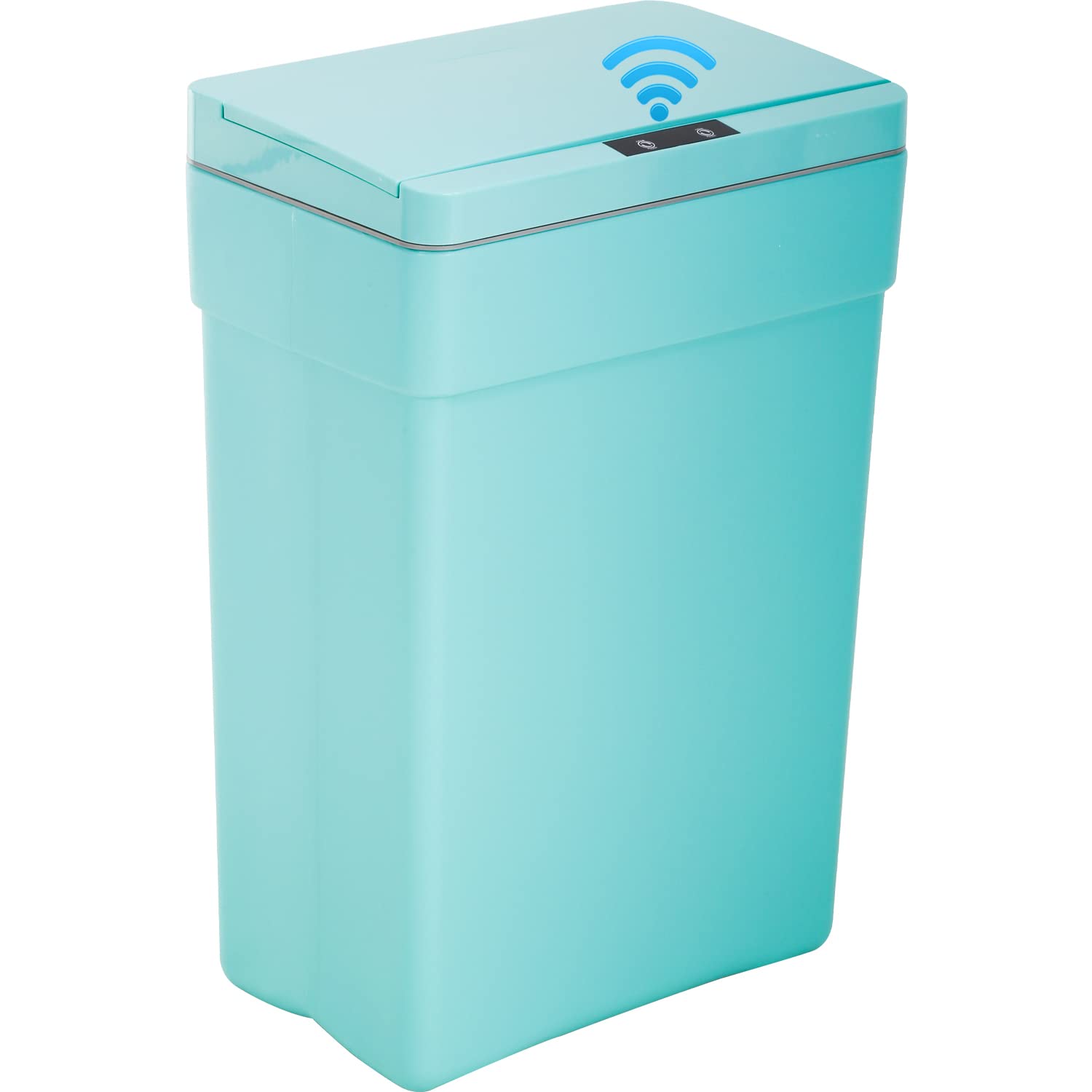 13 Gallon Trash can with lid, Automatic Touch Free Kitchen Trash Can, 50 Liter High-Capacity Plastic Office Garbage Can for Kitchen Living Room Home Office Bathroom Bedroom, Blue automatic trash