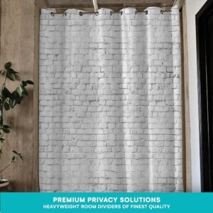 Room/Dividers/Now Premium Room Divider Curtain, 8ft Tall x 15ft Wide (Natural White) | Premium Curtains for Room Partition, Privacy or Blackout | Large Room Divider Curtain | Room Dividers Curtains