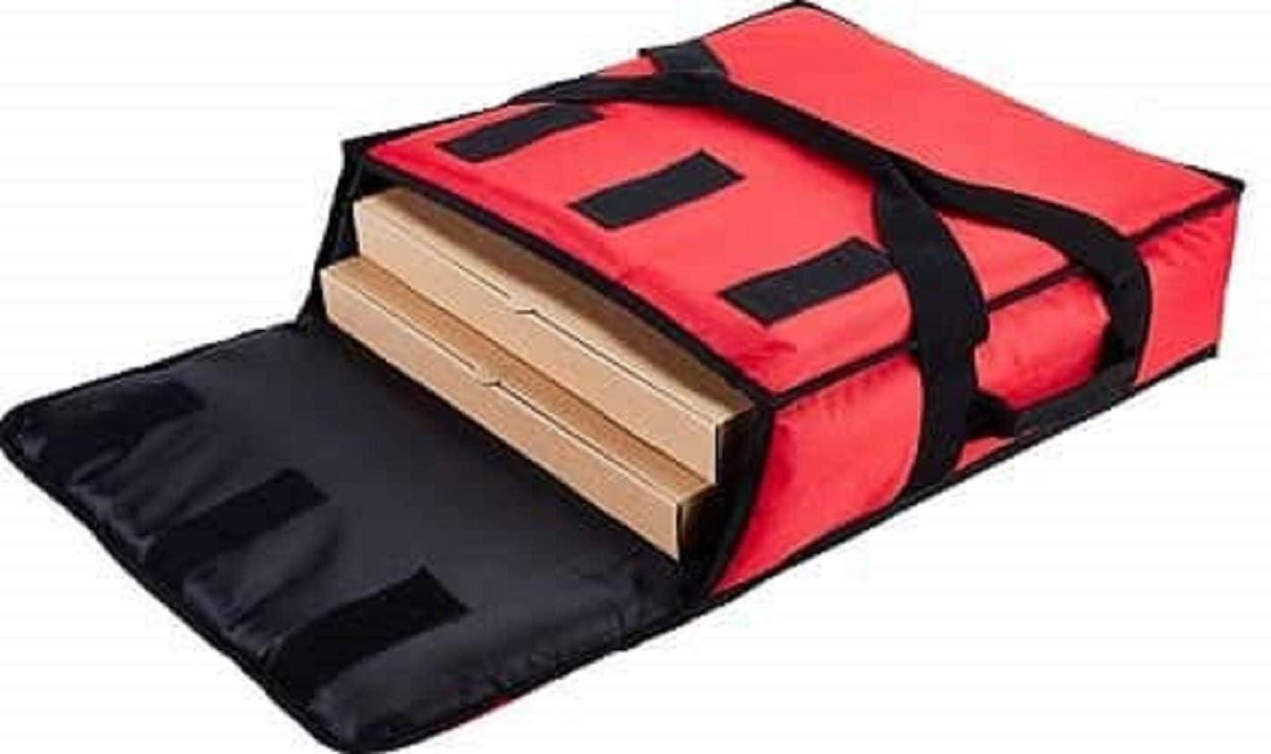 Pizza Delivery Red Bag Thick Insulated - Holds up to Two 16" or 18" Pizzas | Thermal Bags Inc