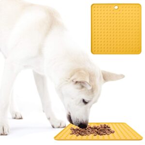 dog lick mat, dog slow feeder, pet calming mat, anxiety relief dog cat training licking mat, perfect for food, yogurt, peanut butter