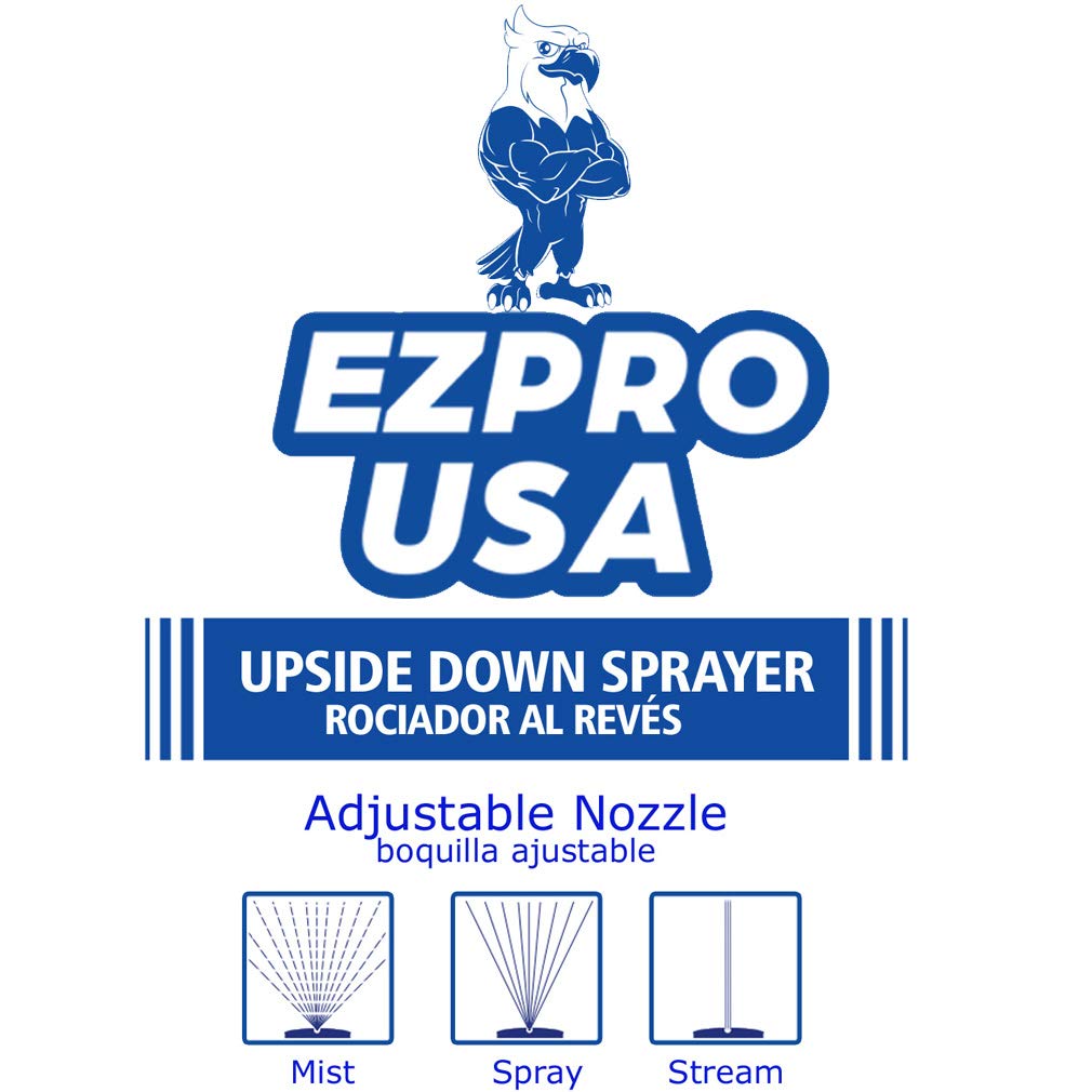 EZPRO USA Small Size Transparent Plastic Empty Spray Bottles Mist for Cleaning Solutions, Spray Bottle with Measurements, Upside Down Squirt Bottle, 4 pack