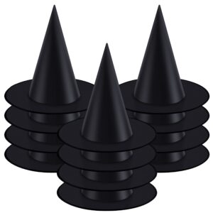 ruisita 12 pieces halloween black witch hat costume accessories halloween witch cosplay hats for halloween decoration