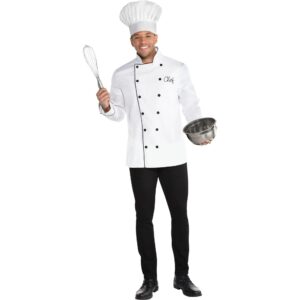 amscan chef's uniform kit | one size - pack of 1, white and black