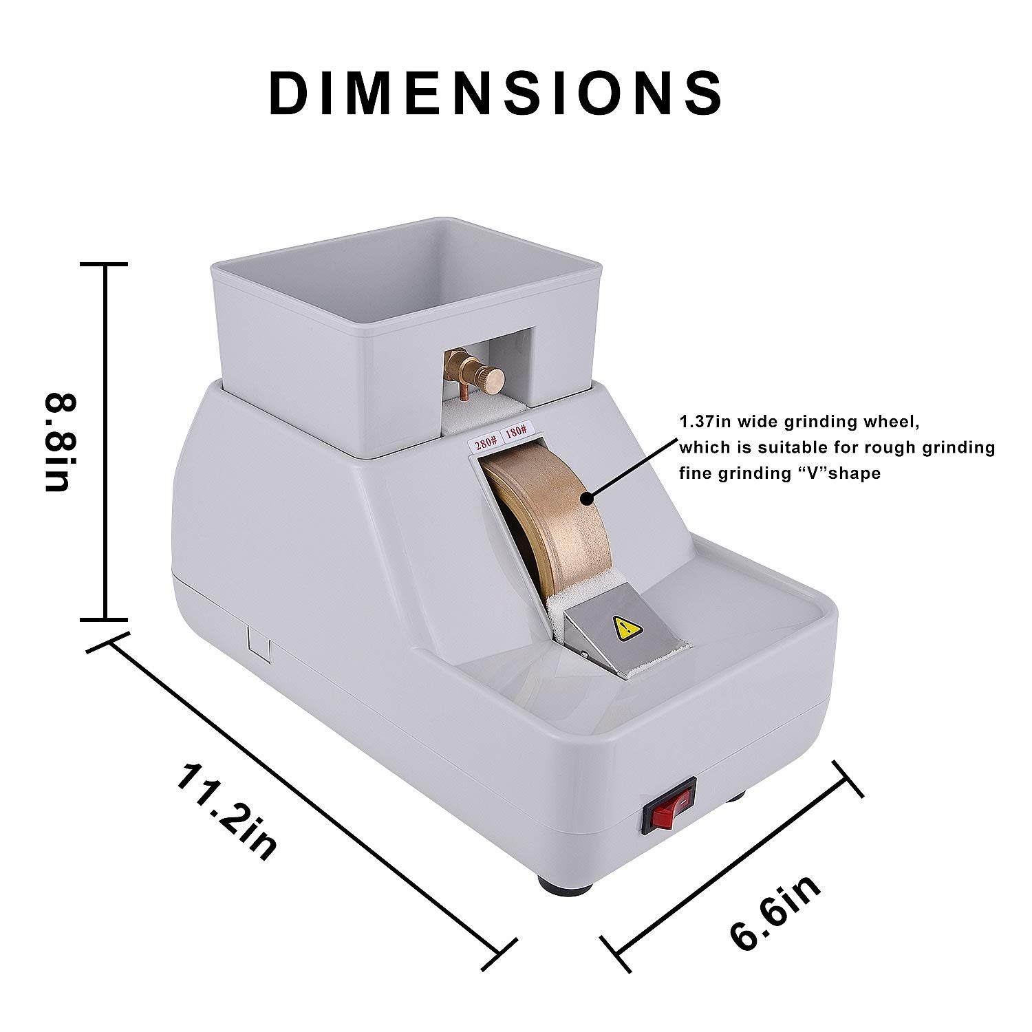 Optical Hand Lens Edger, Eyeglasses Edger,Manual Lens Grinder 3-in-1, Lens Polisher with Removable Sink，Jade,Watch Glass polishing Tool