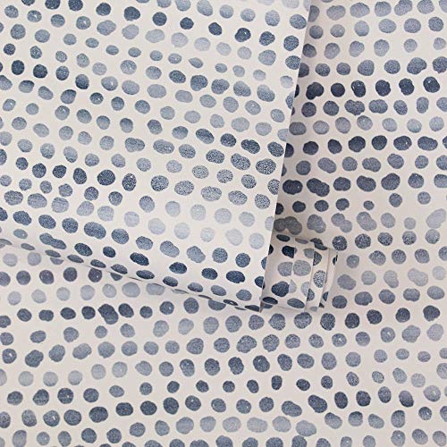 Tempaper Blue Moon Moire Dots Removable Peel and Stick Wallpaper, 20.5 in X 16.5 ft, Made in the USA