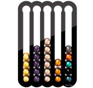 demi's home magnetic coffee pod holder for nespresso original capsules - suitable to be mounted on the fridge (black)