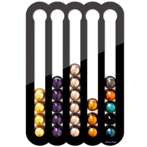 Demi's Home Magnetic Coffee Pod Holder for Nespresso Original Capsules - Suitable to be Mounted on the Fridge (Black)