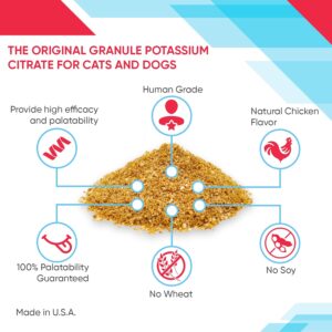 Potassium Citrate Plus Cranberry Granules 300gm for Cats and Dogs - Urinary Tract Support-Helps Deter Formation of Calcium Oxalate Stones - Deters Bladder & Kidney Stones (Made in U.S.A)