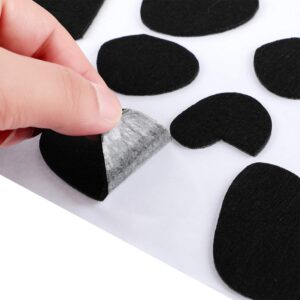 Tatuo 6 Sheets Black Adhesive Felt Circles Spotty Dog Felt Pads DIY Felt Dots Sticker for Halloween Party Dalmatian DIY Projects Costume