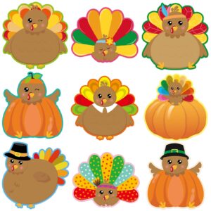 turkey cutouts 54 pcs thanksgiving cut-outs fall decor for party classroom decoration