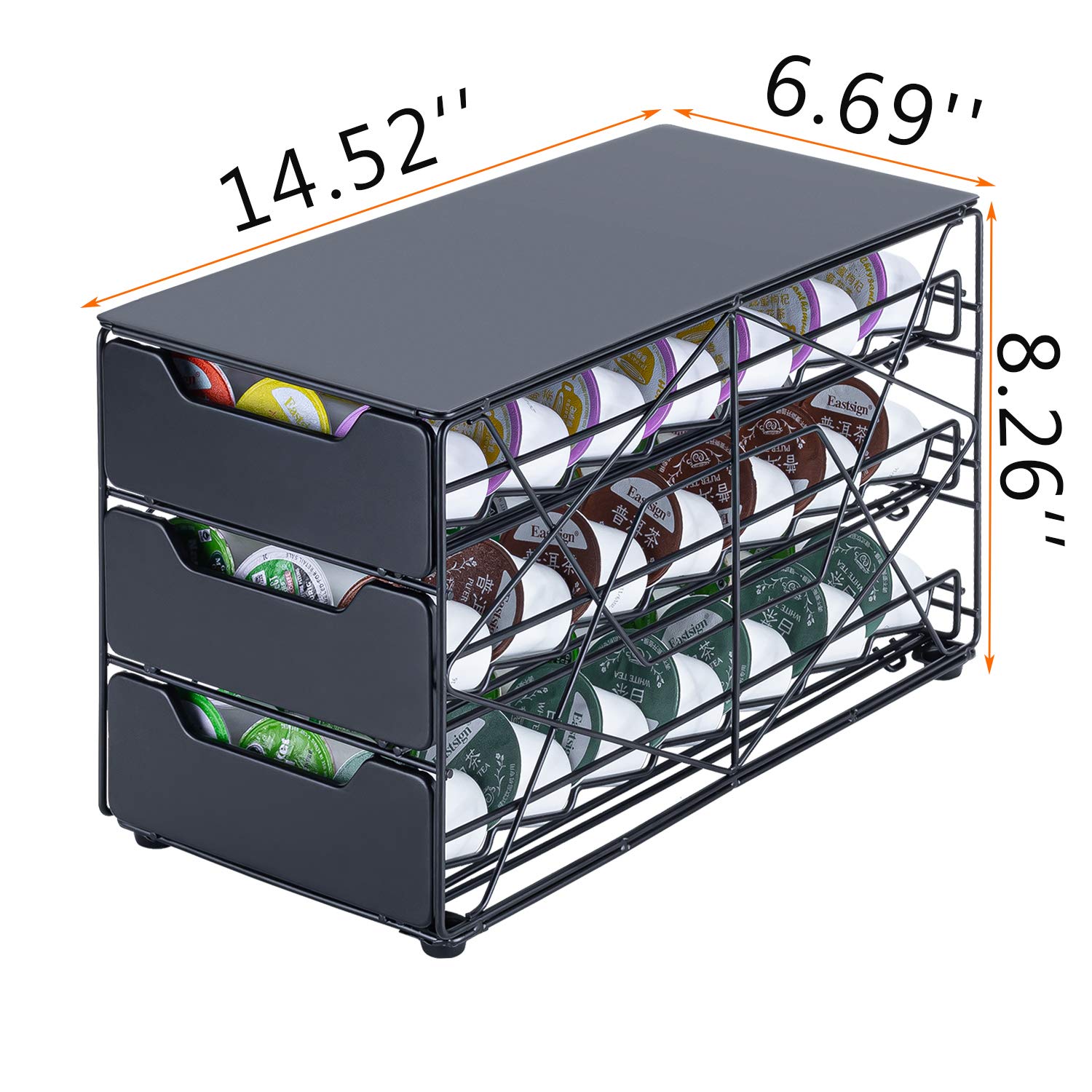 Rice rat k Cup Holders for Counter Small for Keurig k-Cup Holder for mr Coffee for Tea (105 pods-5 Tiers)