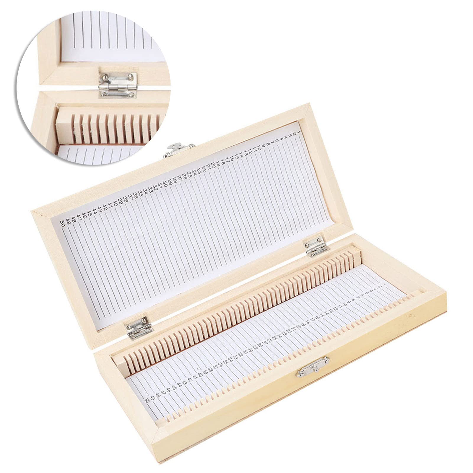 Microscope Slide Box Large-capacity Biological Slide Storage Box Wooden Storage Box for Slice Collection