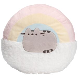 gund pusheen rainbow pillow plush stuffed animal cat, 13"