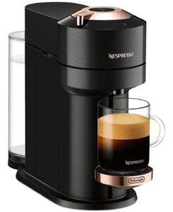 nespresso vertuo next coffee and espresso machine by de'longhi, black with rose