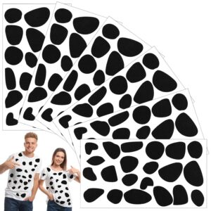 tatuo 6 sheets black adhesive felt circles spotty dog felt pads diy felt dots sticker for halloween party dalmatian diy projects costume