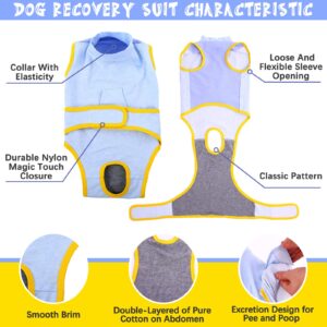 ROZKITCH Dog Surgery Recovery Suit, Onesie Breathable Abdominal Wound Skin Problems, Puppy Cone Collar Alternative, Anti Licking Professional Surgical Recovery Costume After Spay, No Harassment