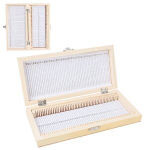 Microscope Slide Box Large-capacity Biological Slide Storage Box Wooden Storage Box for Slice Collection