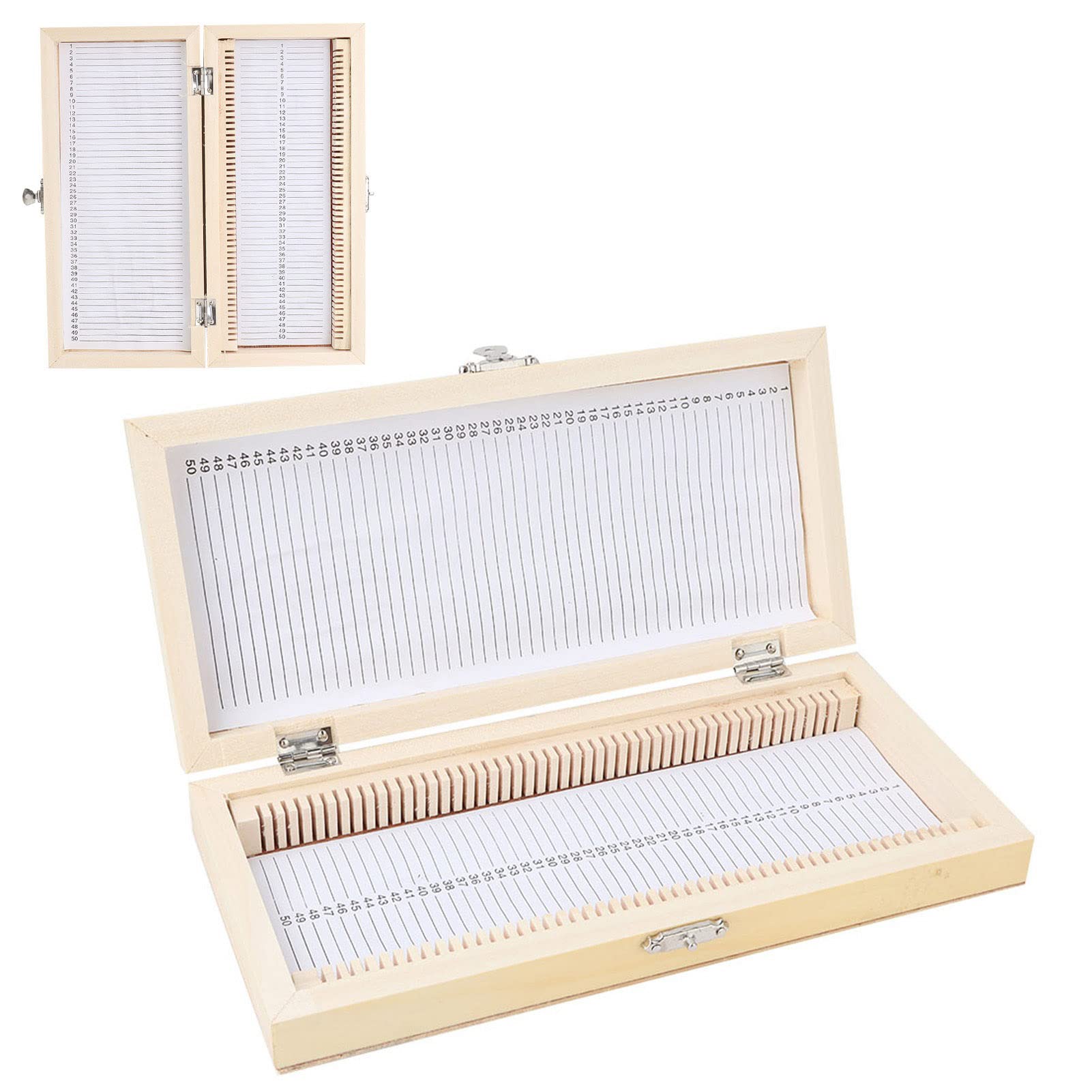 Microscope Slide Box Large-capacity Biological Slide Storage Box Wooden Storage Box for Slice Collection