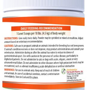 RenaCare K is for Renal K (Potassium Gluconate) Potassium Supplement Powder for Dogs and Cats, (4 oz) with Chicken Liver Flavor - 215 Level Scoop (Made is U.S.A)