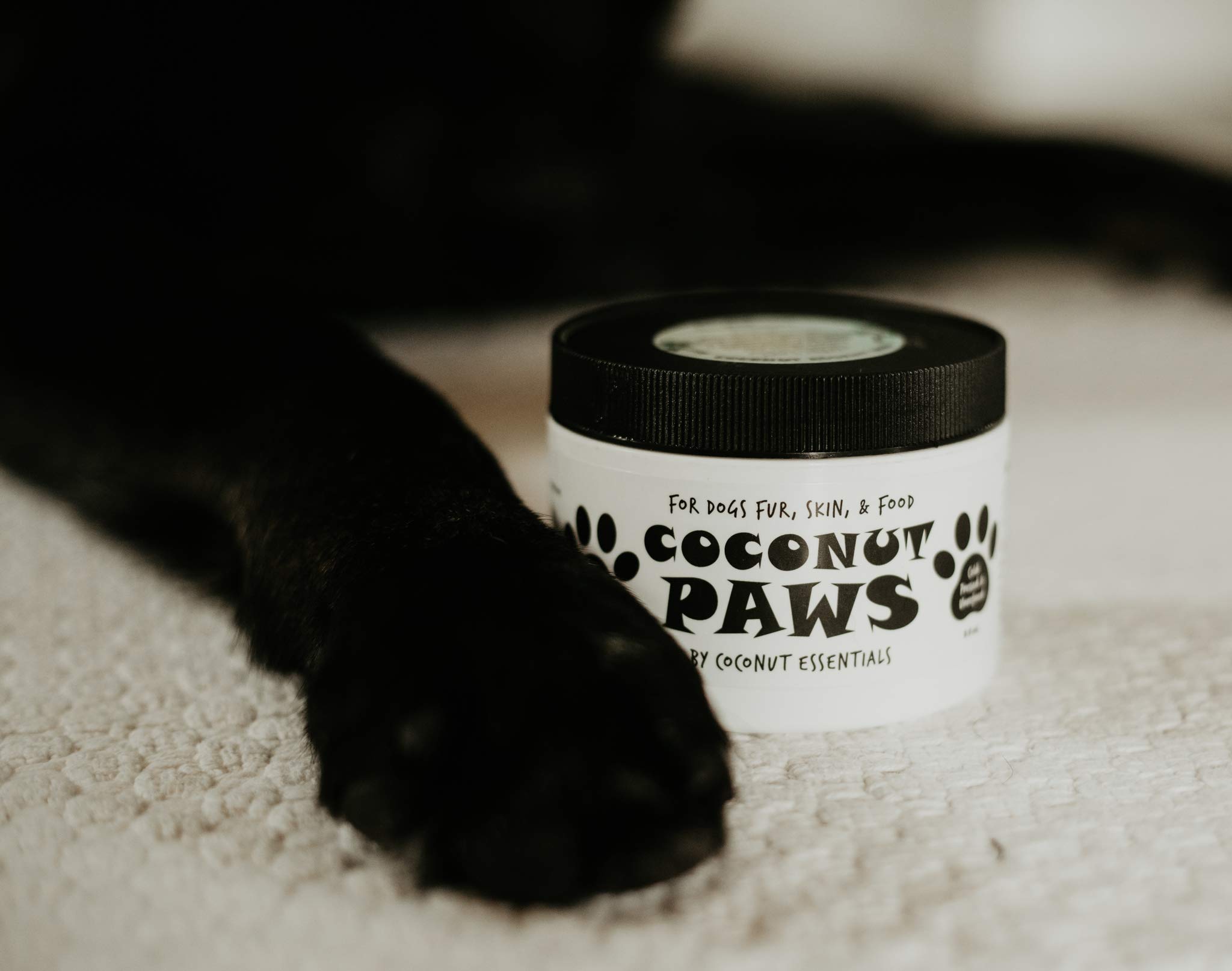 Coconut Paws Coconut Oil for Dogs Skin and Coat, Itching Relief, Hot spot Treatment, Hair Loss, aceite de Coco para Perros | w/Olive & Sunflower Oils | Vet Recommended 8oz - COCONUT ESSENTIALS