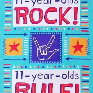 Greeting Card Happy Birthday Year Olds Rock Rule Are The Coolest of Cool