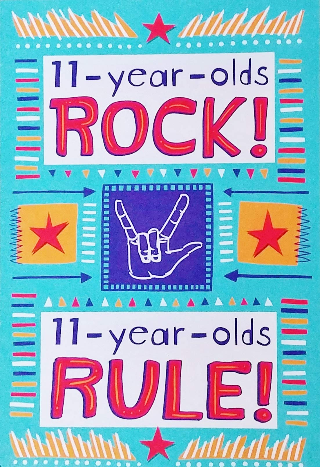 Greeting Card Happy Birthday Year Olds Rock Rule Are The Coolest of Cool