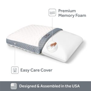 Sealy 4-Inch SealyChill Gel + Comfort Pillowtop Memory Foam Twin XL Mattress Topper + Molded Memory Foam Pillow Set