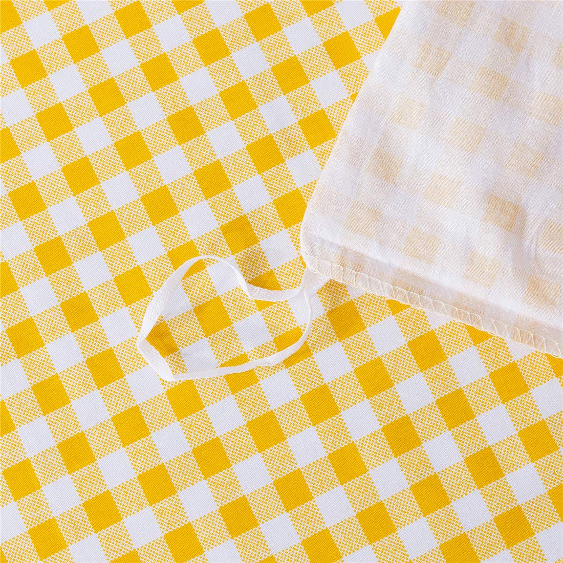 FADFAY Yellow Plaid Duvet Cover Set Twin XL 100% Cotton Soft Grid Bedding Reversible Gingham Checker Bedding with Zipper Closure 3Pcs, 1Duvet Cover & 2Pillowcases,Twin Extra Long Size for Dorm Room