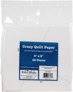 riley blake designs 5"x5" stacker riley blake crazy quilt paper 42/pkg